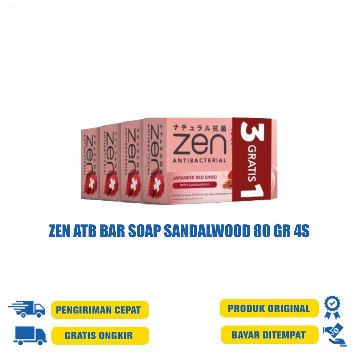 ZEN ATB BAR SOAP SANDALWOOD 80 GR 4S – Narma Toserba